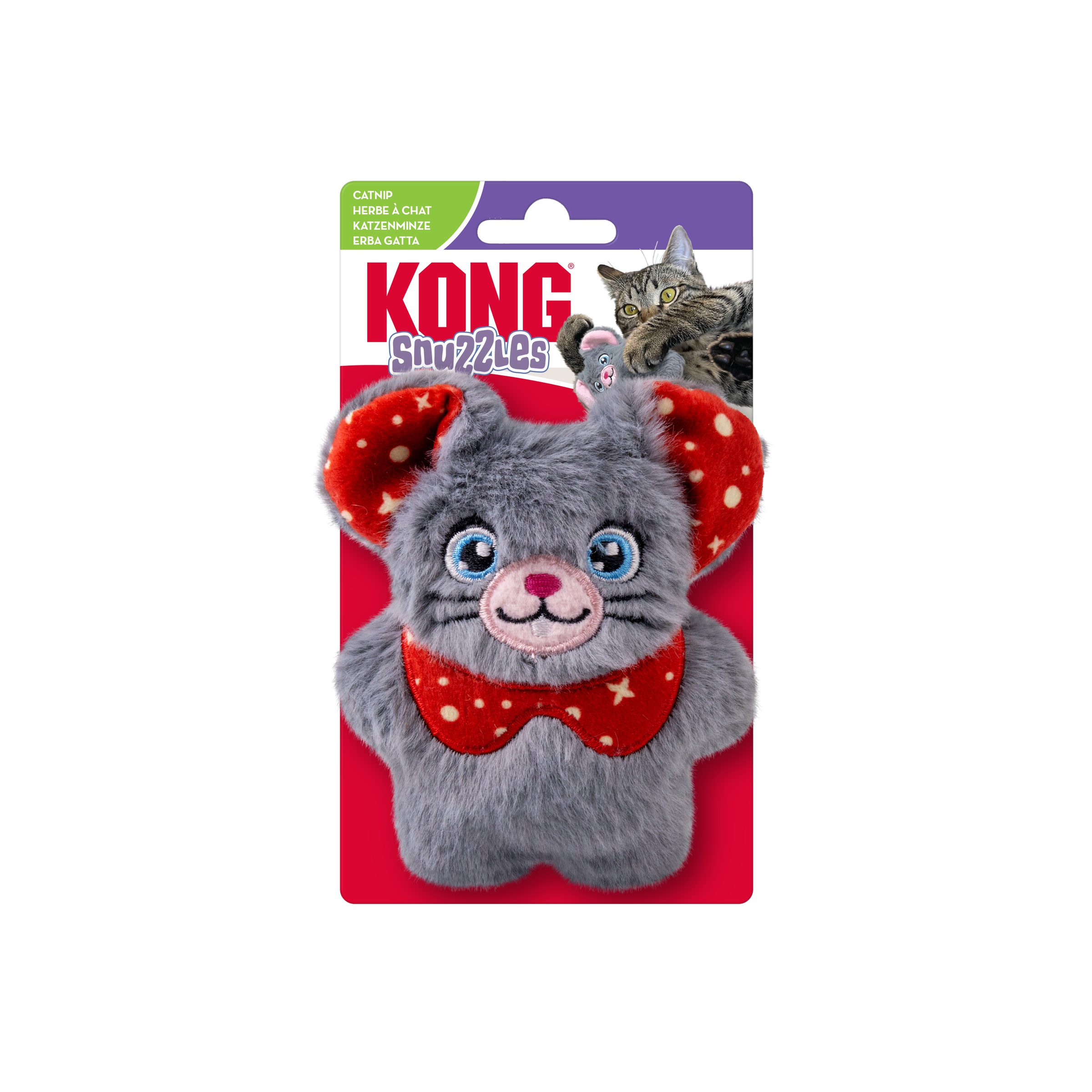 KONG Snuzzles Catnip Festive Mouse - Paw Prints Pet Stores